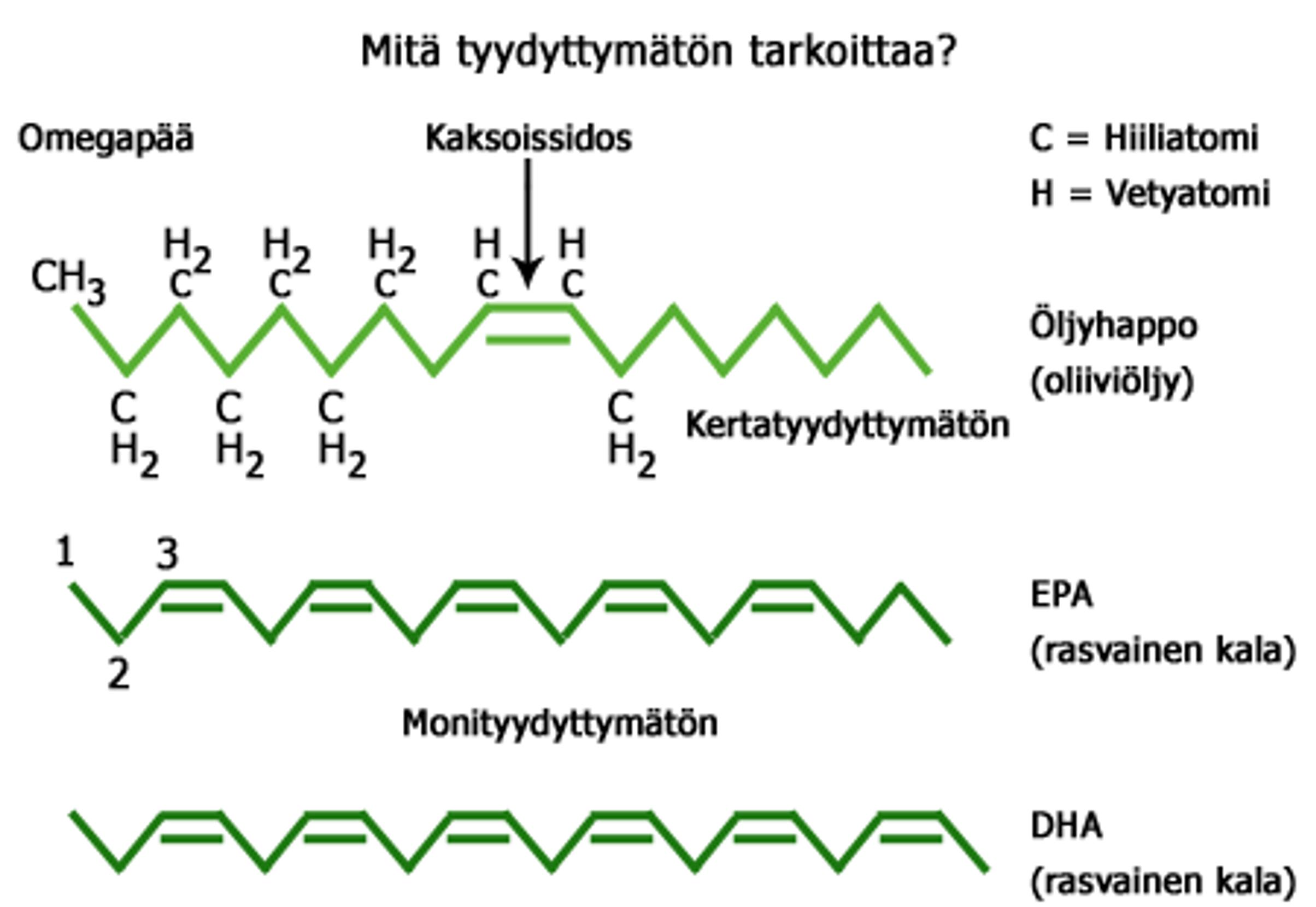 Mitä tarkoittaa rasvahappojen tyydyttyneisyys? | Terve.fi